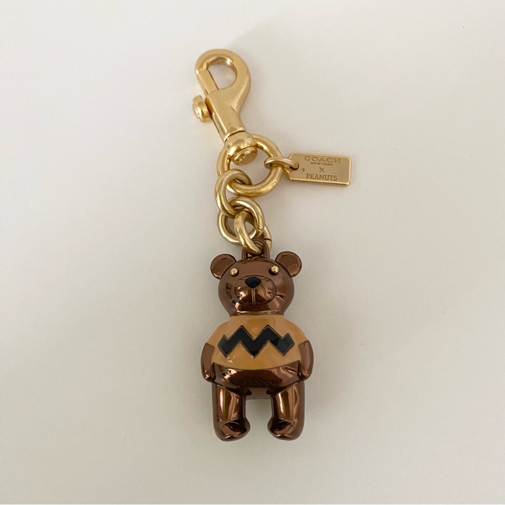 Coach X Peanuts Charlie Brown Bear Bag Charm - Gem